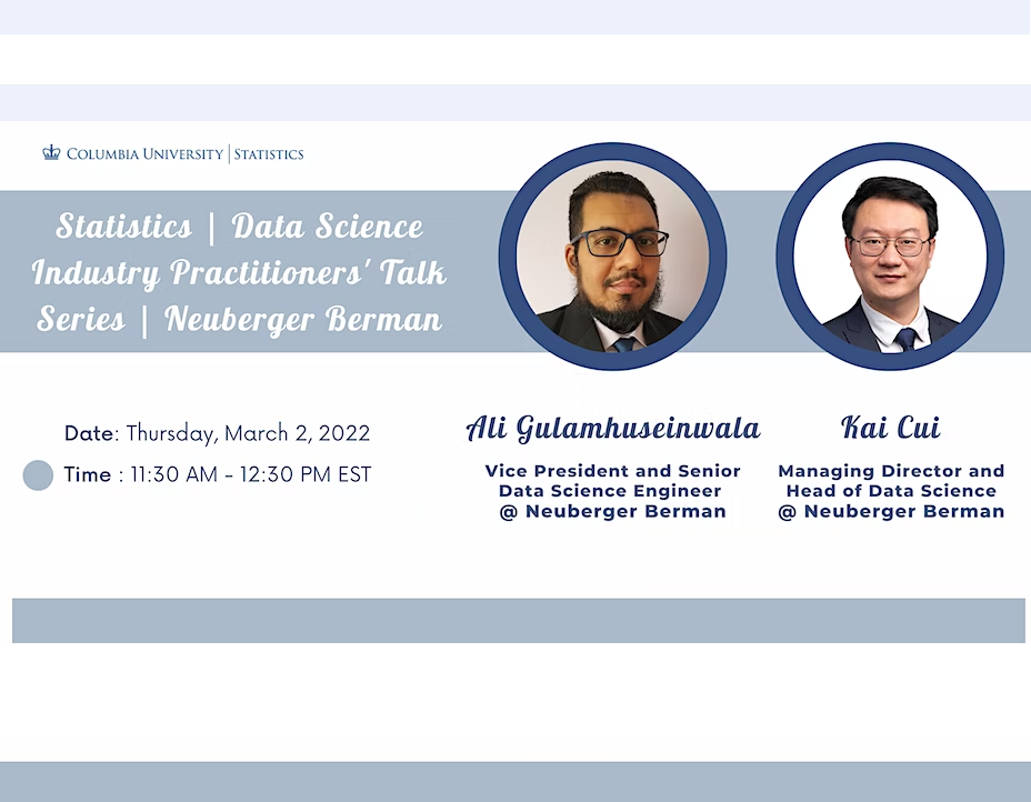 Columbia University - Department of Statistics M.A. Programs - Data ...